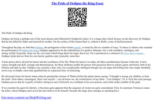 Oedipus The King Irony | PPT