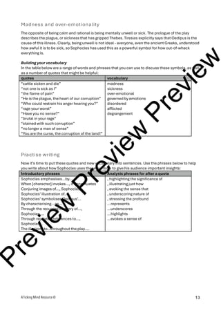 Oedipus The King Student Revision Booklet | PDF