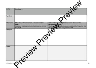 Oedipus The King Student Revision Booklet | PDF