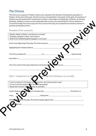Oedipus The King Student Revision Booklet | PDF