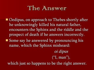Oedipus the Tyrant | PPT