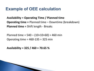 OEE (overall eqipment effectiveness) | PPTX
