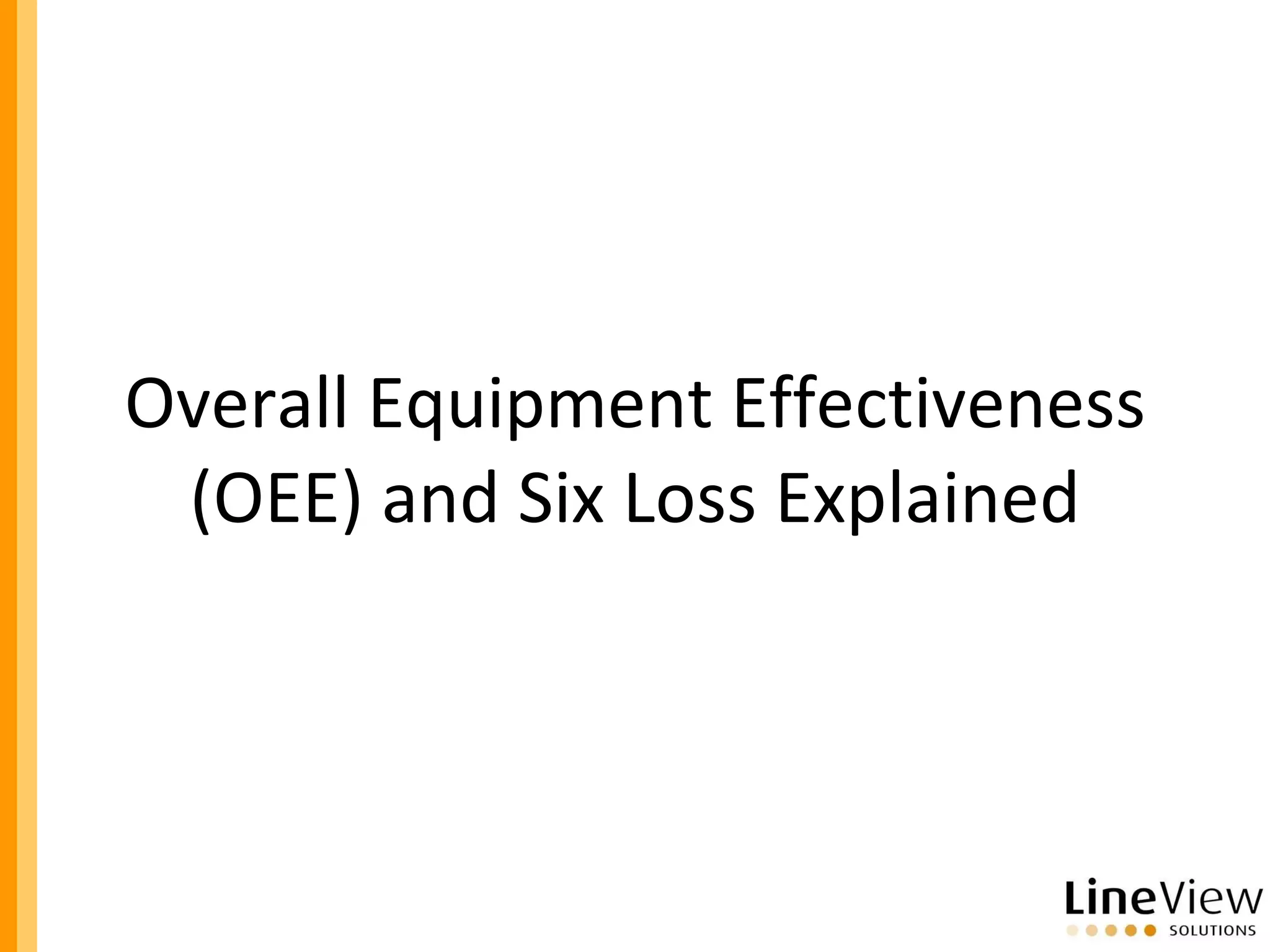 Oee Explained | PPT