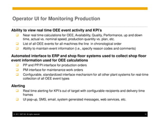 Oee on hana overall equipment effectiveness overview aug 2012 (2) | PDF