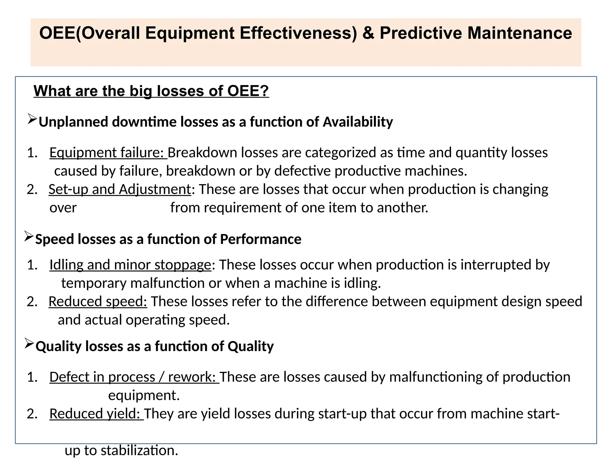 OEE(Overall Equipment Effectiveness) & Predictive Maintenance.pptx