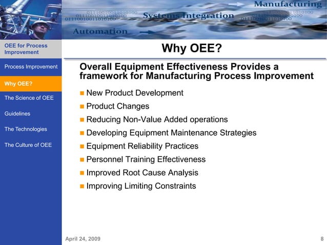 Integrating OEE and Process Improvement | PPTX | Mechanical and ...