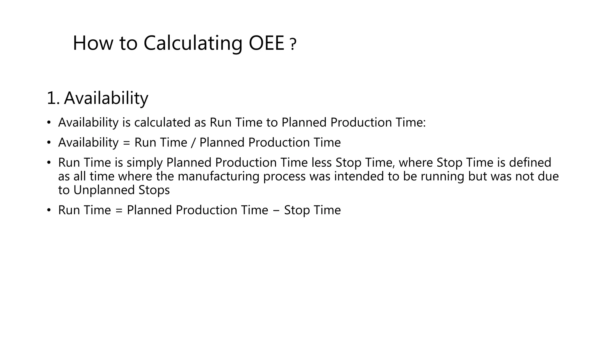 Overall Equipment Efficiency | PPTX