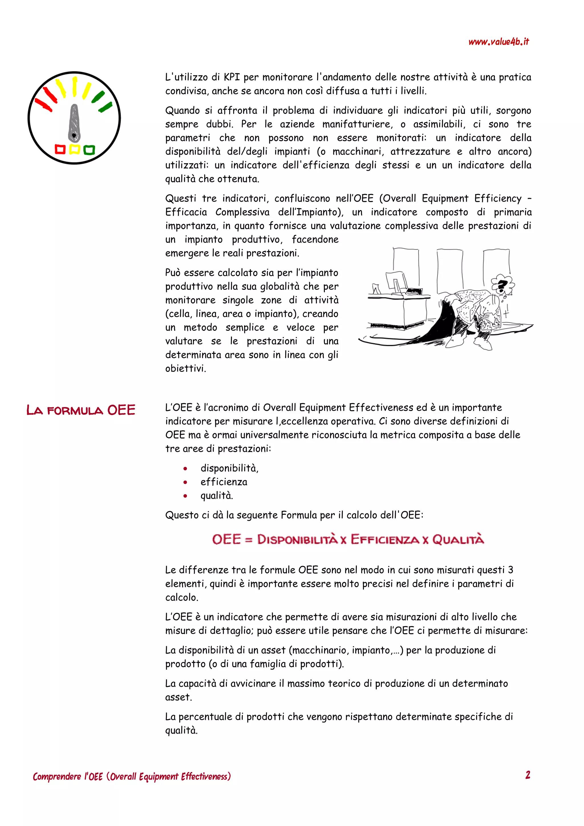 Comprendere l'OEE (Overall Equipment Effectiveness) | PDF