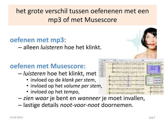 Zingen Oefenen met MuseScore | PPTX | Digital Audio | Computer Software and Applications