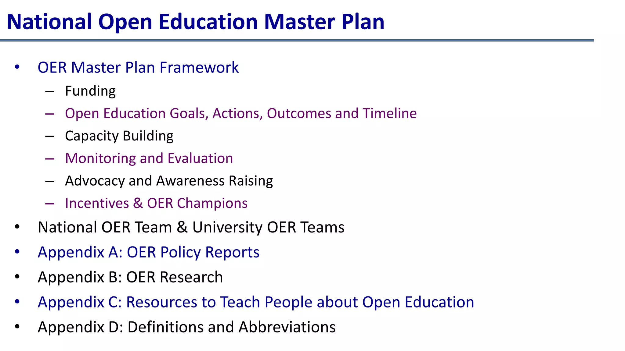 Saudi Arabia’s National Open Education Strategy, Master Plan & Policy | PPTX