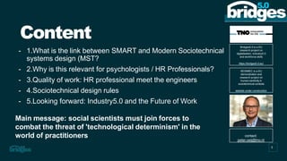 Connecting the SMART work design approach to sociotechnical design ...