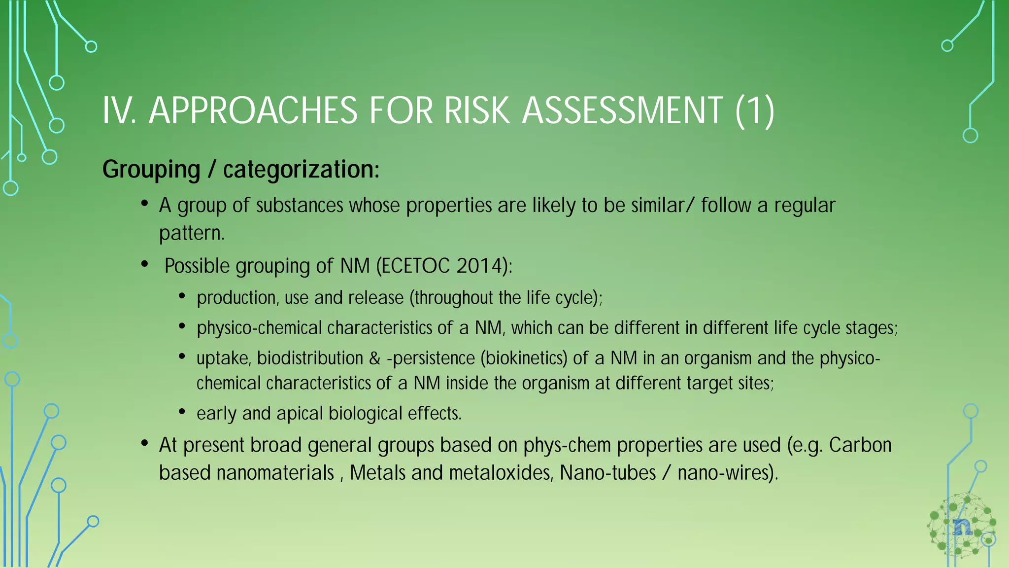 RISK MANAGEMENT OF NANOMATERIALS | PDF