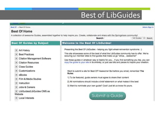 Enhancing the User Experience with LibGuides | PPTX