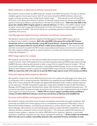 Security features in Dell, HP, and Lenovo PC systems: A research-based comparison | PDF