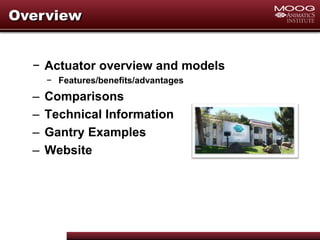 Moog Animatics Linear Actuators | PPTX