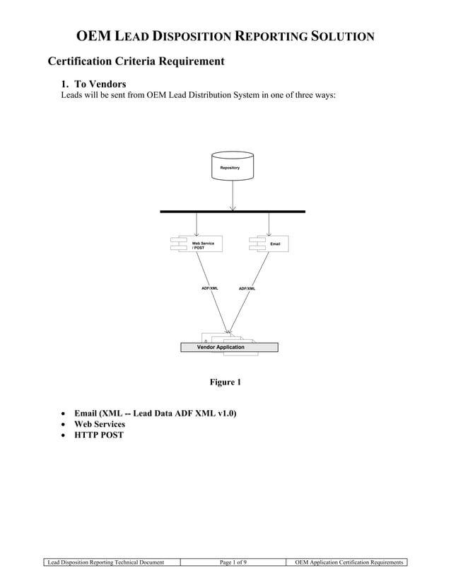 Oem Lead Disposition Vendor Certification V3 | PDF