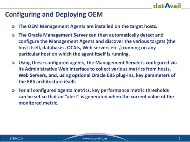 Optimizing Alert Monitoring with Oracle Enterprise Manager | PPT Optimizing Alert Monitoring with Oracle Enterprise Manager | PPT