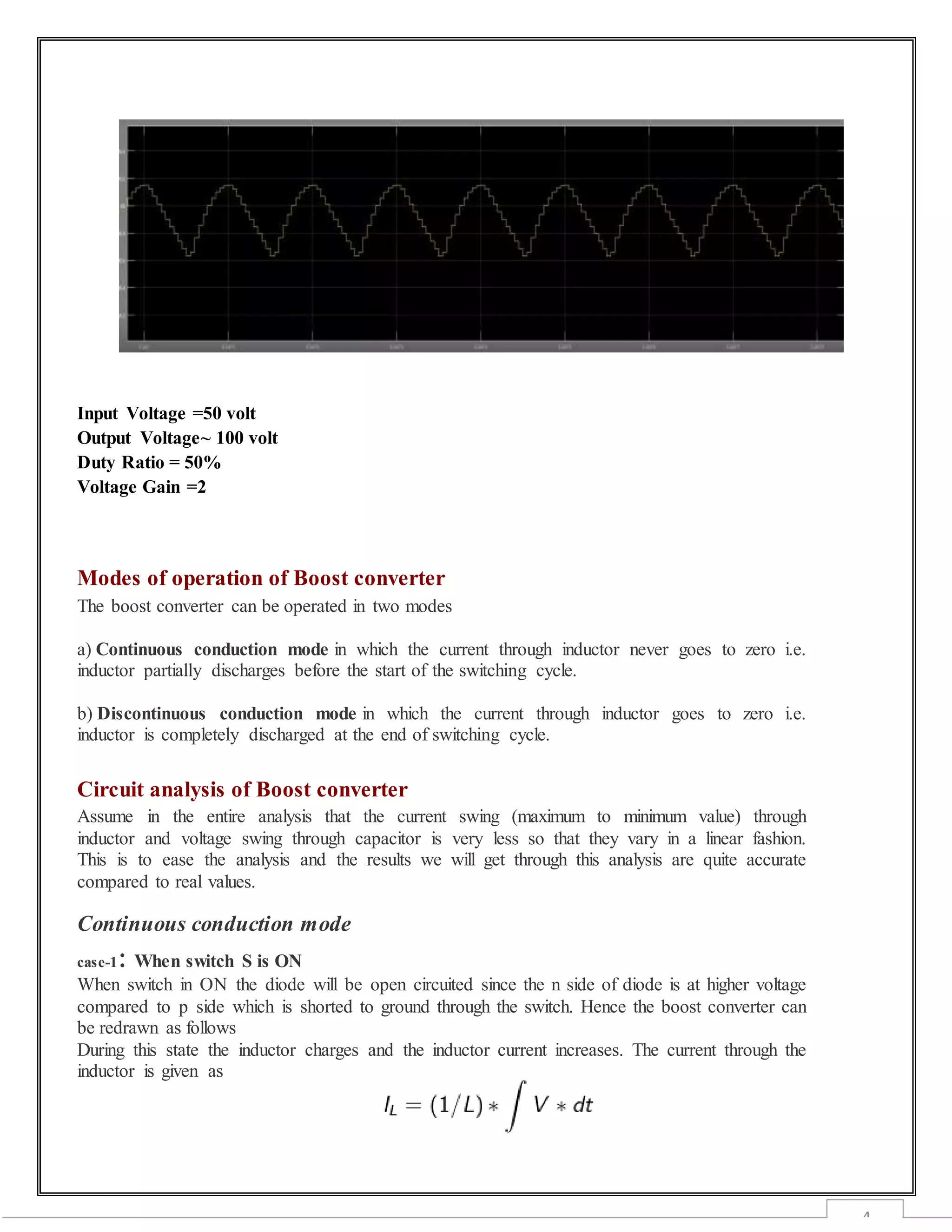 Simulation Of Boost Converter Using Matlab Simulink Docx Consumer Electronics Technology