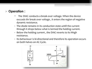 LIght Dimmer Circuit Using DIAC And TRIAC | PPTX