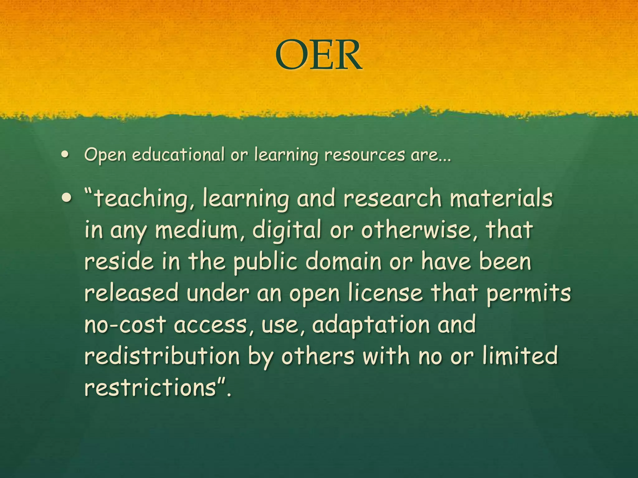 Types of Open Educational Resources (OER) | PPTX