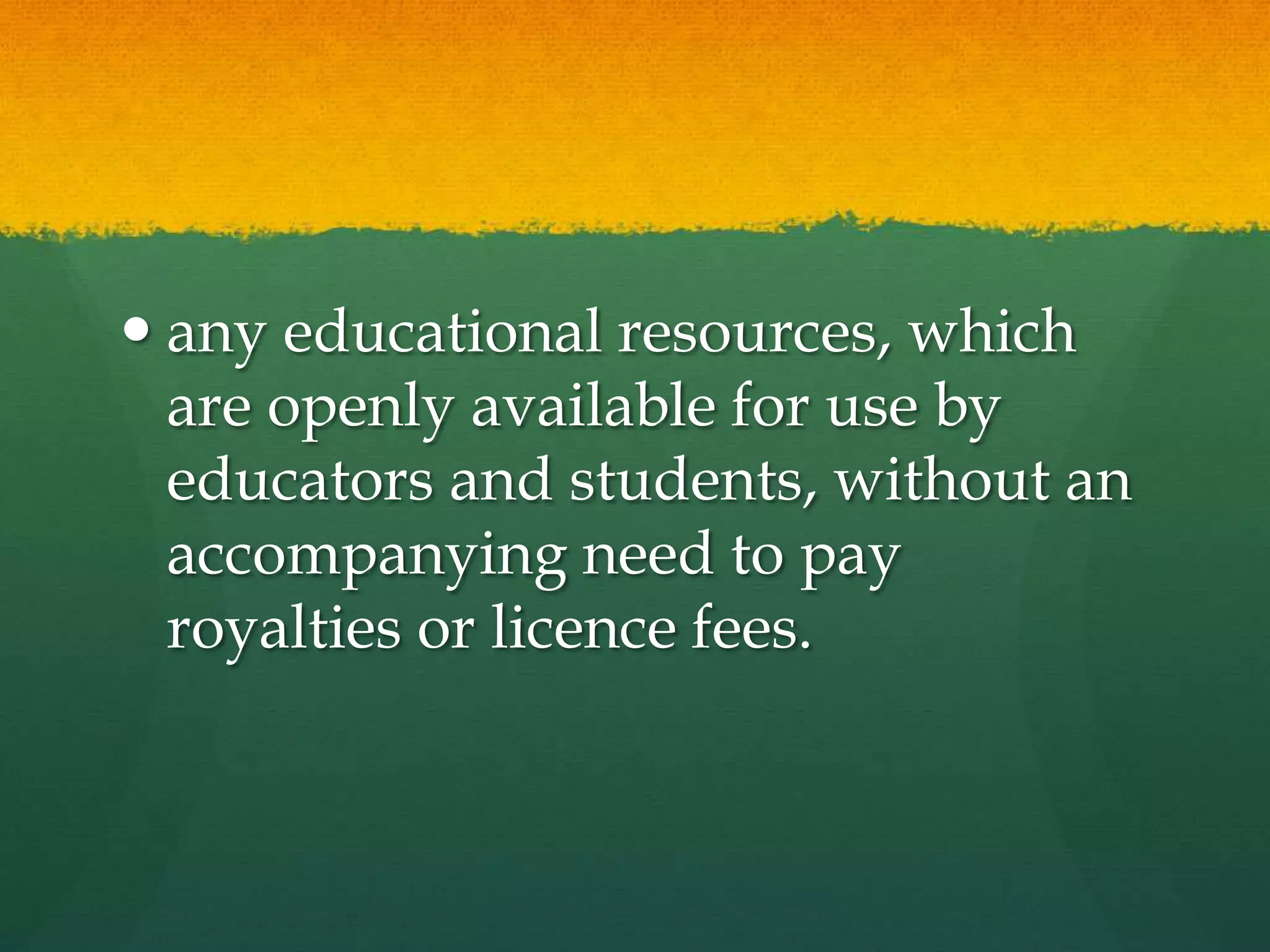 Types of Open Educational Resources (OER) | PPTX