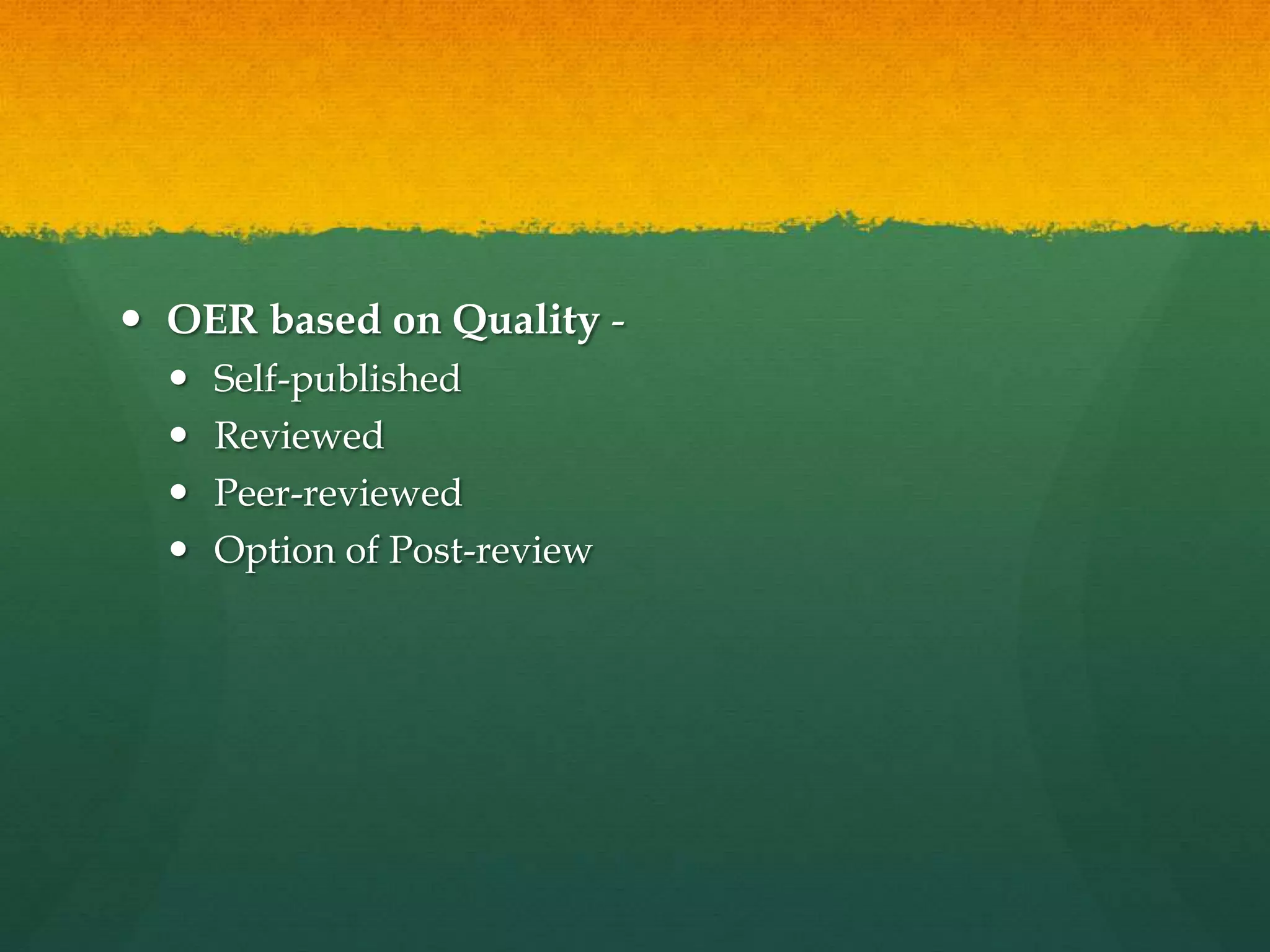 Types of Open Educational Resources (OER) | PPTX