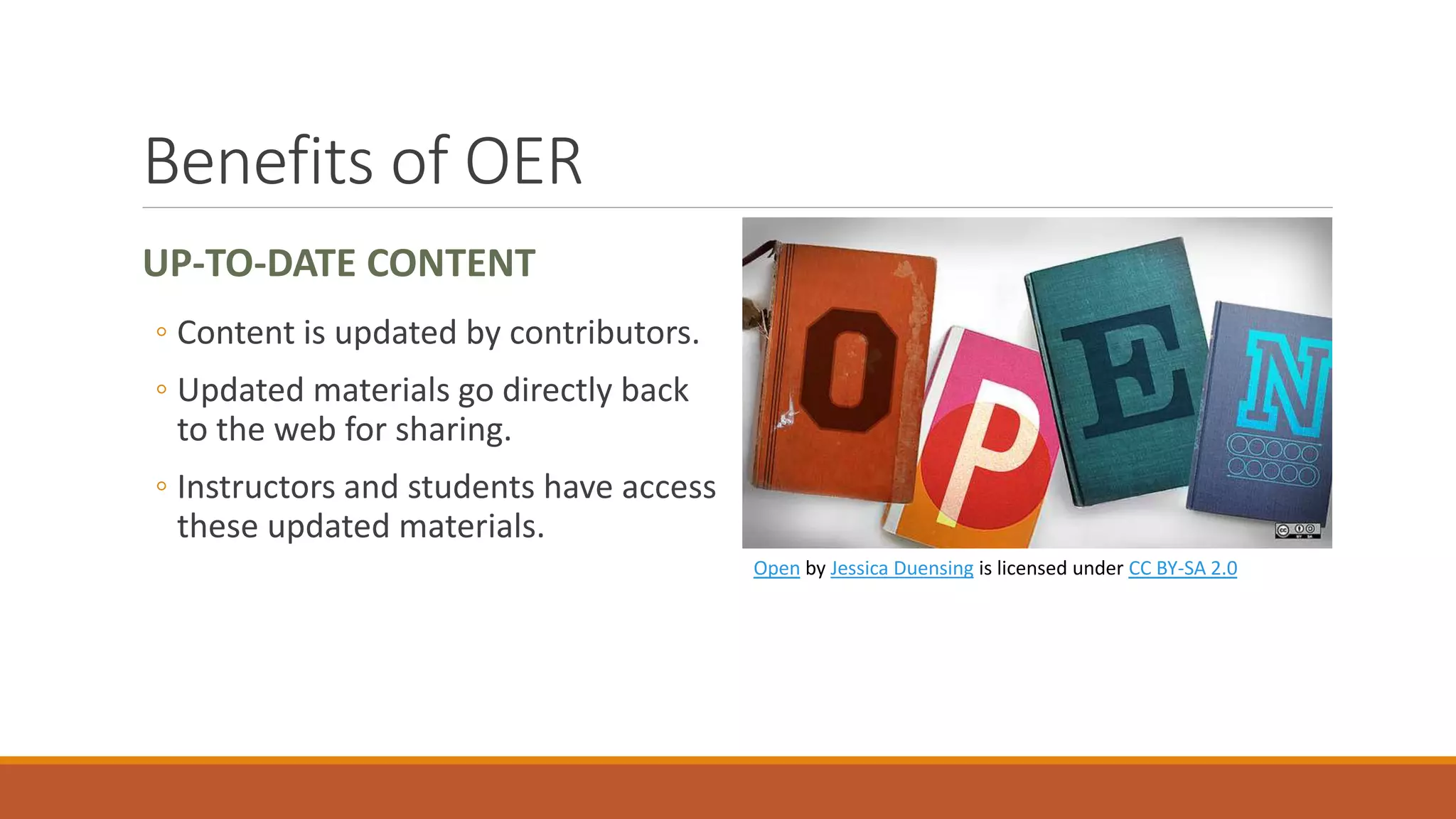 Benefits and Challenges of Open Educational Resources (OER) | PPT