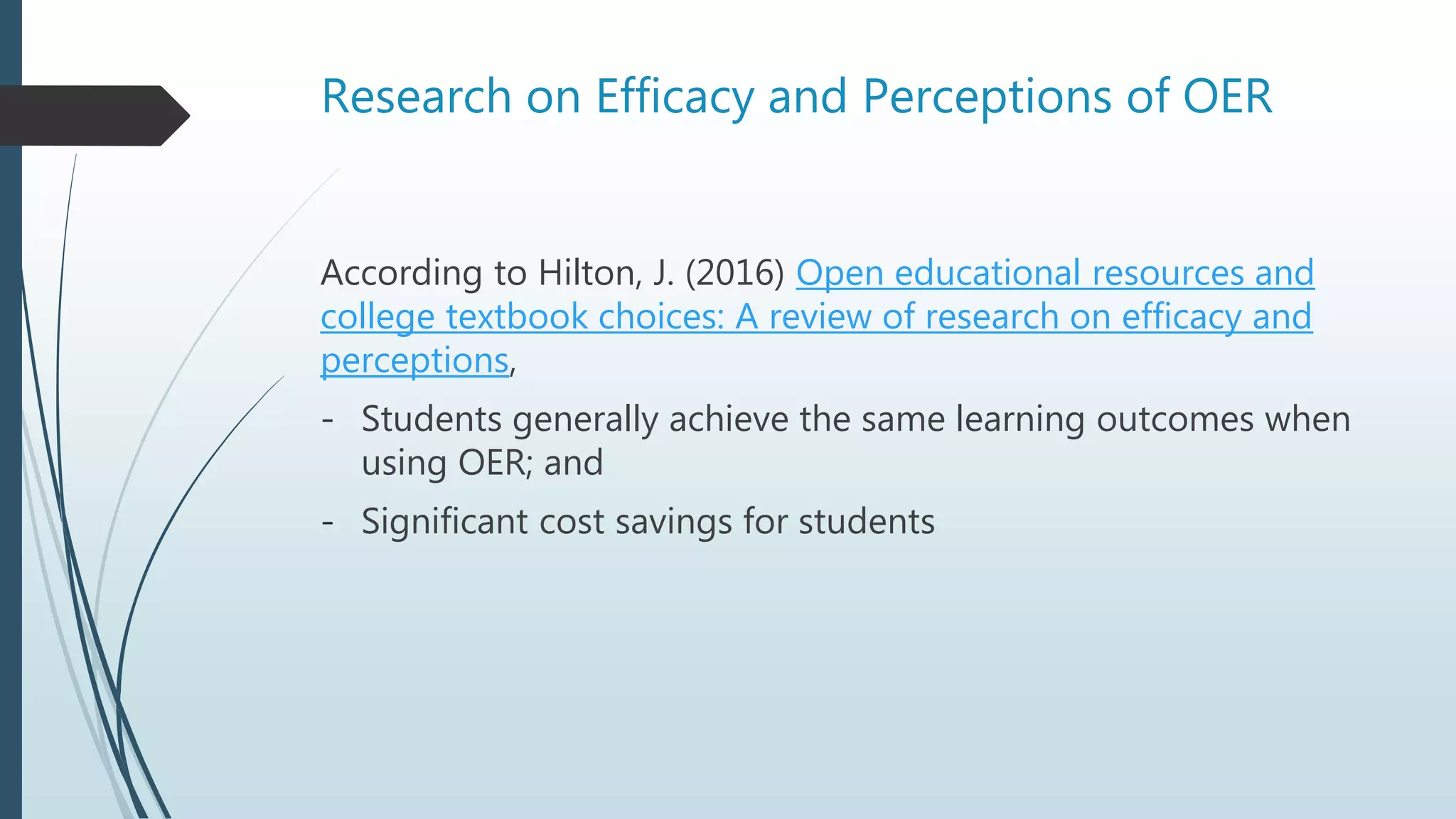 OER: Benefits and Challenges | PPTX