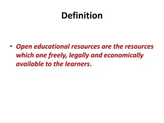 Utilization of Open Educational Resources | PPTX