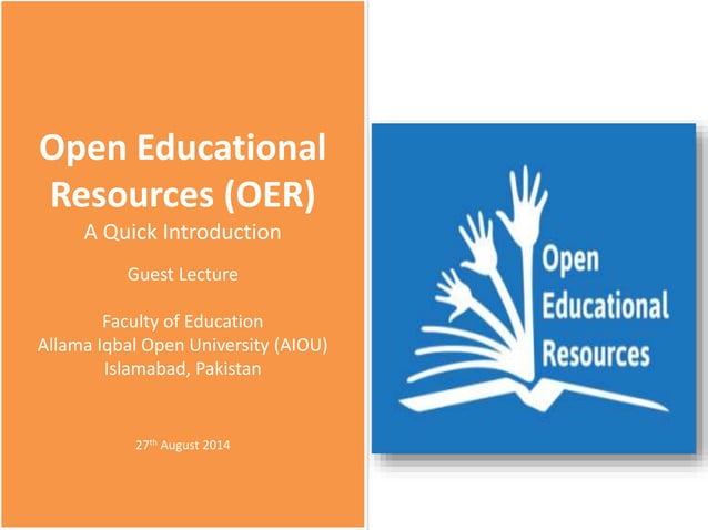 Open Educational Resources Oer A Quick Introduction Ppt