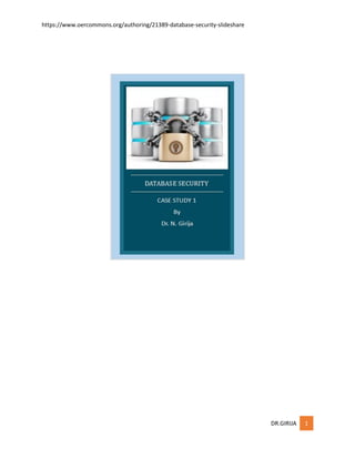 OER -CASE STUDY 1-DB SECURITY | PDF