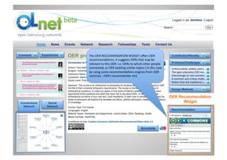 OER Collective Intelligence storyboard | PDF | Social Networking | Internet