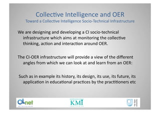OER Collective Intelligence storyboard | PDF | Social Networking | Internet