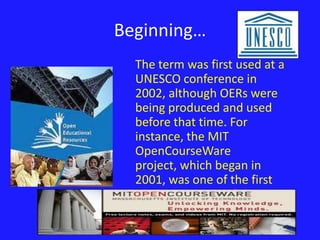 The Story of OERs | PPTX