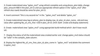OER Unit 3 -Materialized view exercise solution | PDF