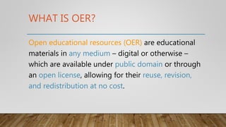 Oer 101 training oer slides | PPT