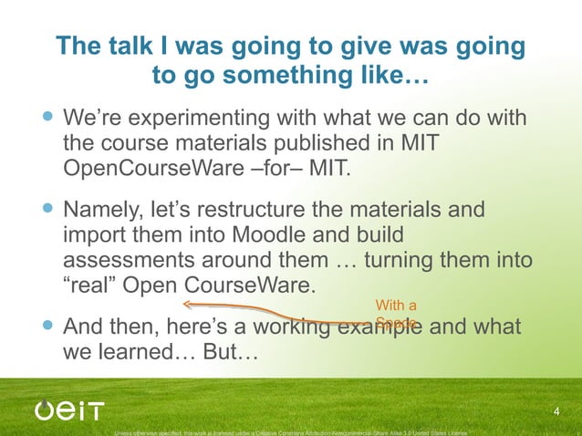 From OpenCourseWare to Open CourseWare | PPT