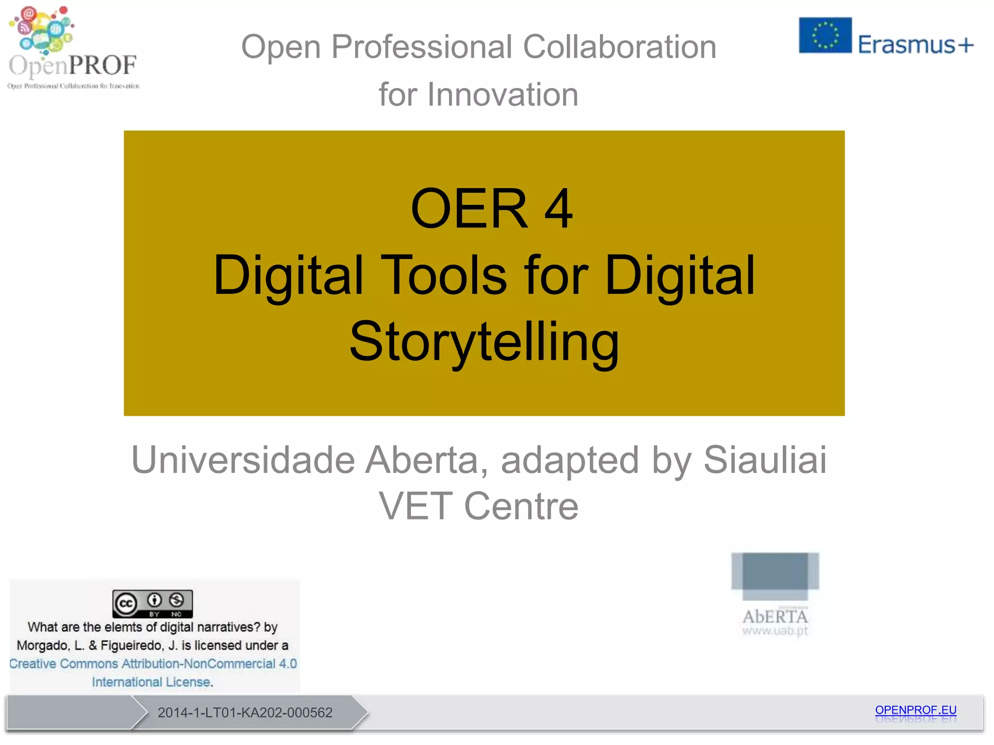 Digital Tools for Digital Storytelling | PPT