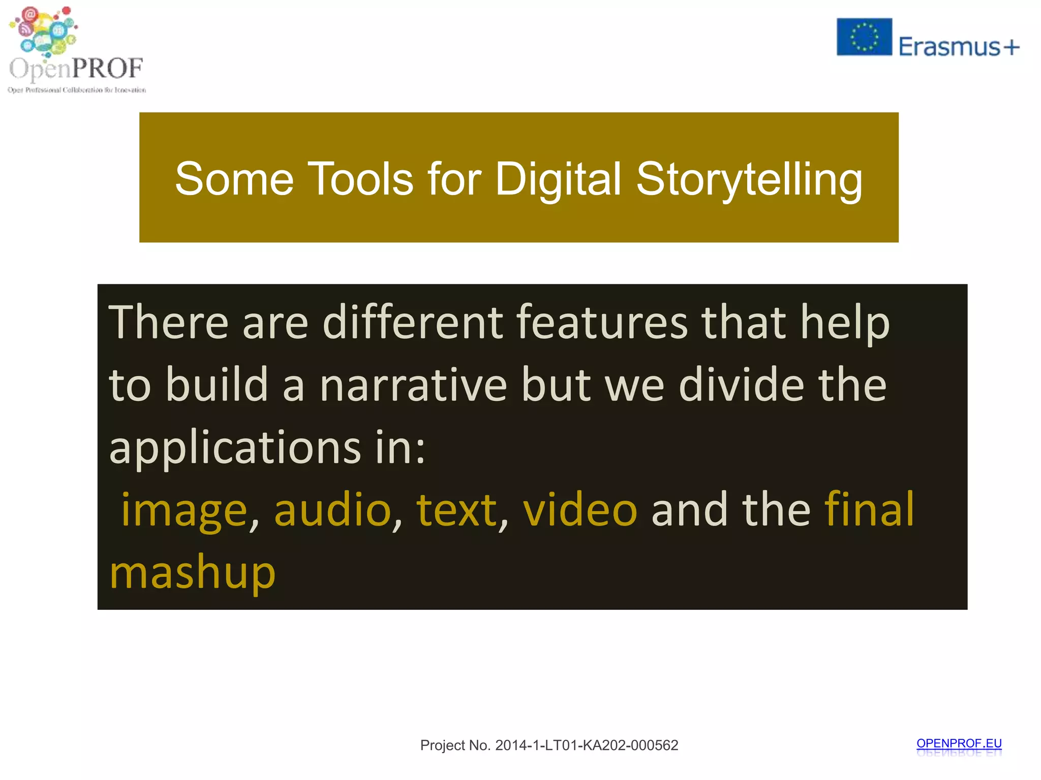 Digital Tools for Digital Storytelling | PPT