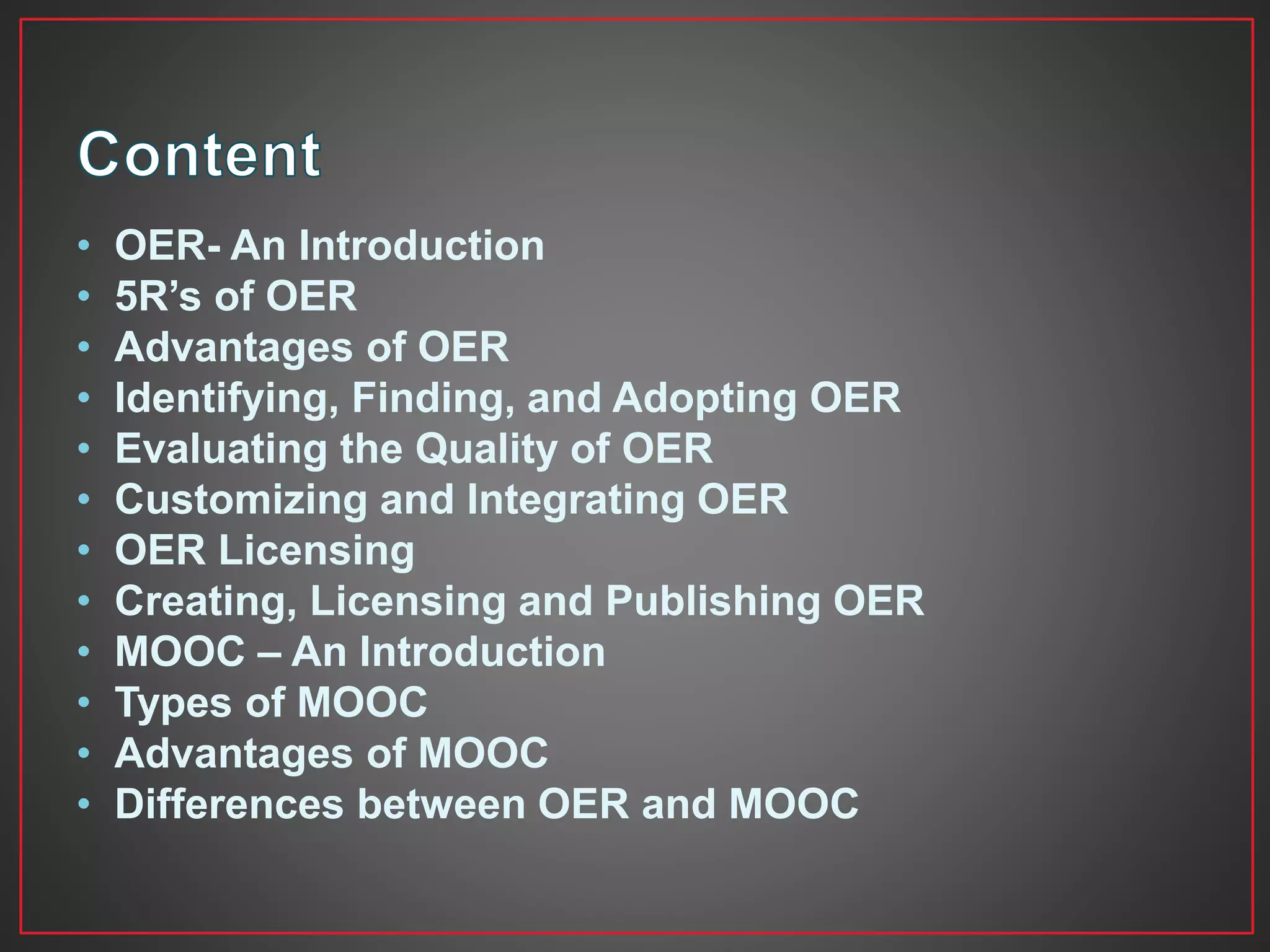 OER and MOOC'S | PPTX