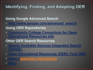 OER and MOOC'S | PPT