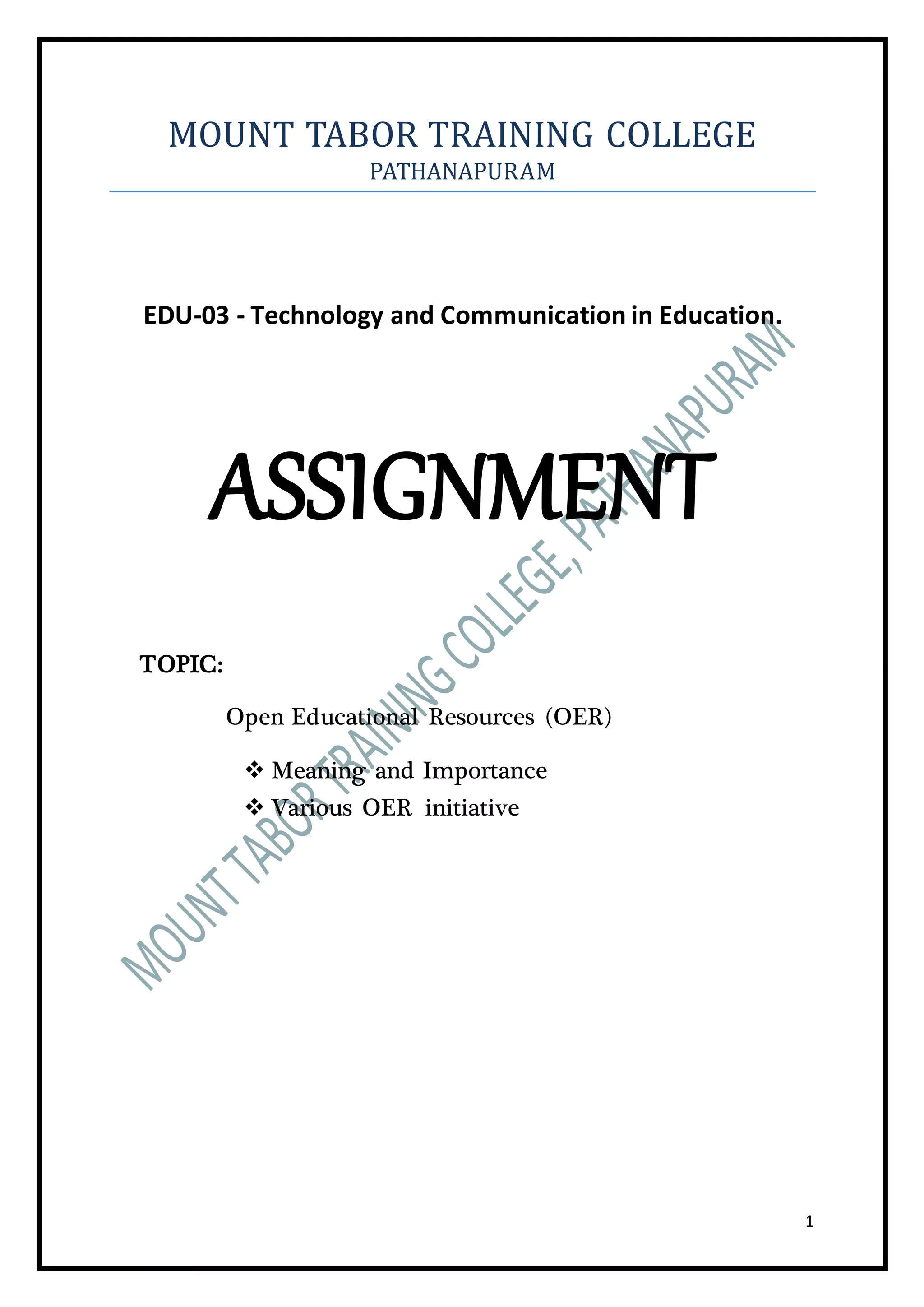 Educational Technology Assignment Pdf 