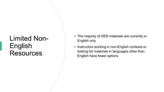 OER benefits and challenges | PPT