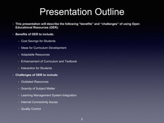 PowerPoint of OER Benefits and Challenges.pptx