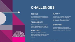 OER Benefits and Challenges | PPSX