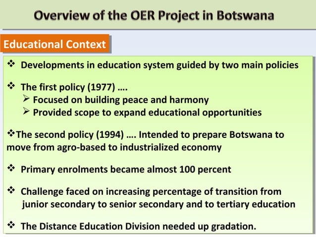 Oer casestudy botswana presentation | PPT