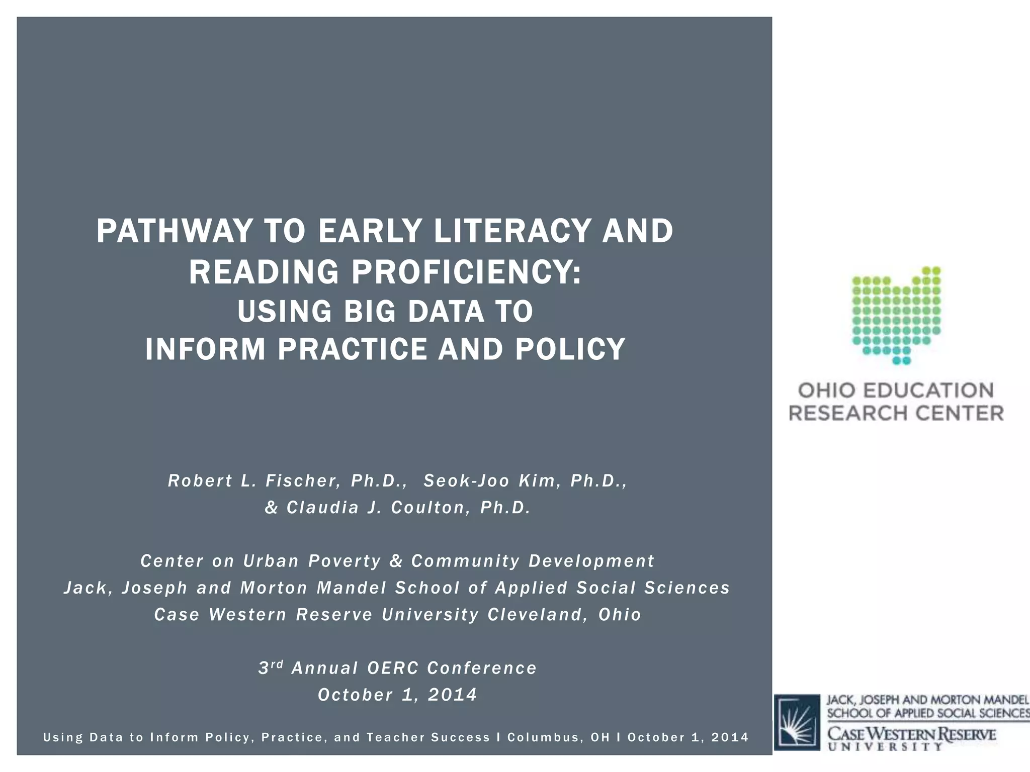 Pathway to Early Literacy and Reading Proficiency | PPT