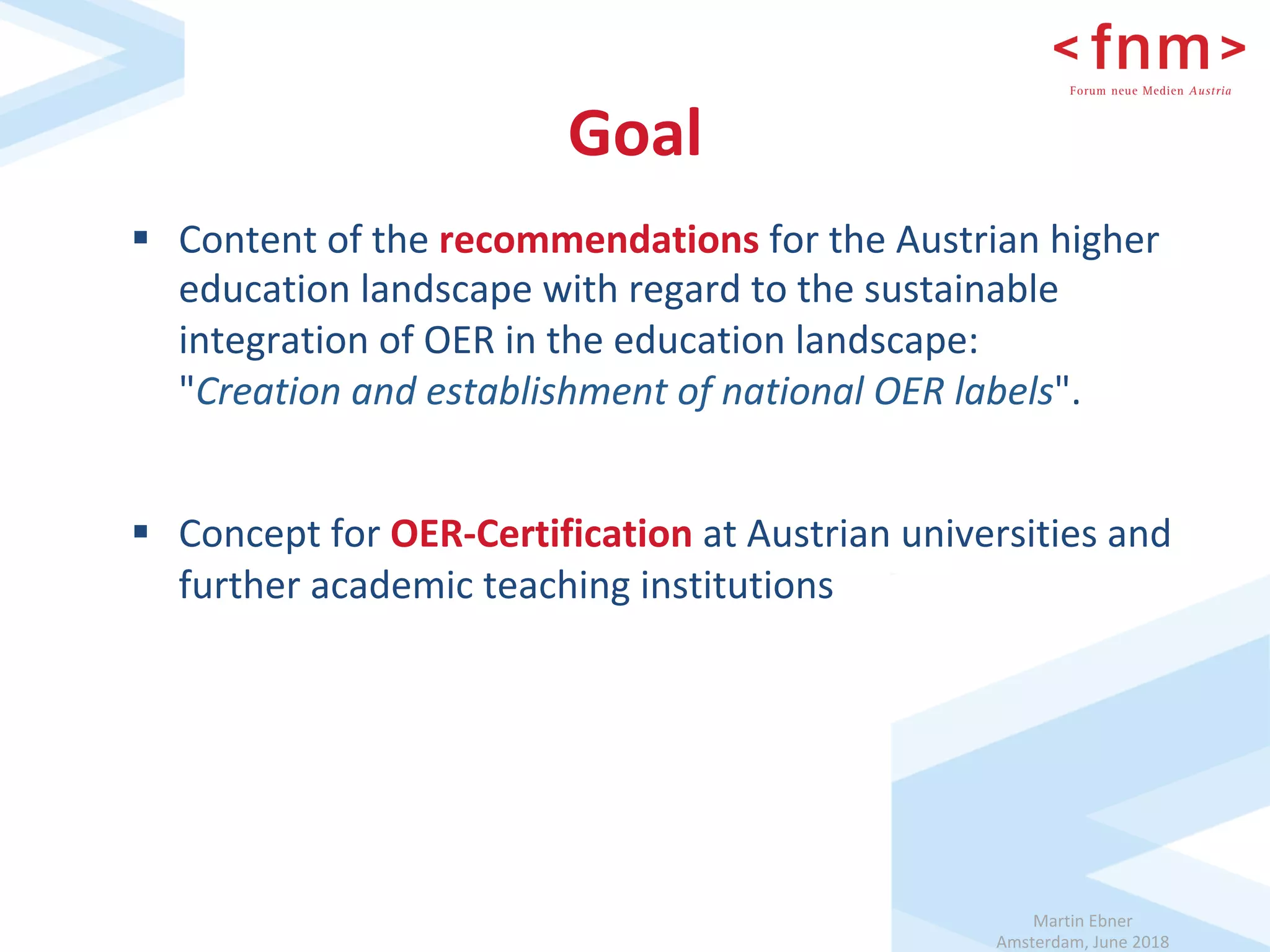 OER-Certification for Higher Education | PPT