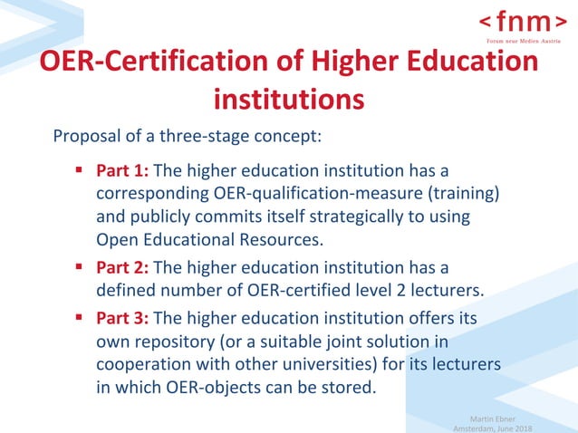 OER-Certification for Higher Education | PPT