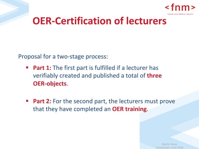 OER-Certification for Higher Education | PPT